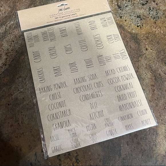 Rae Dunn | Other | Rae Dunn 8 Organizing Label Stickers For Kitchen ...